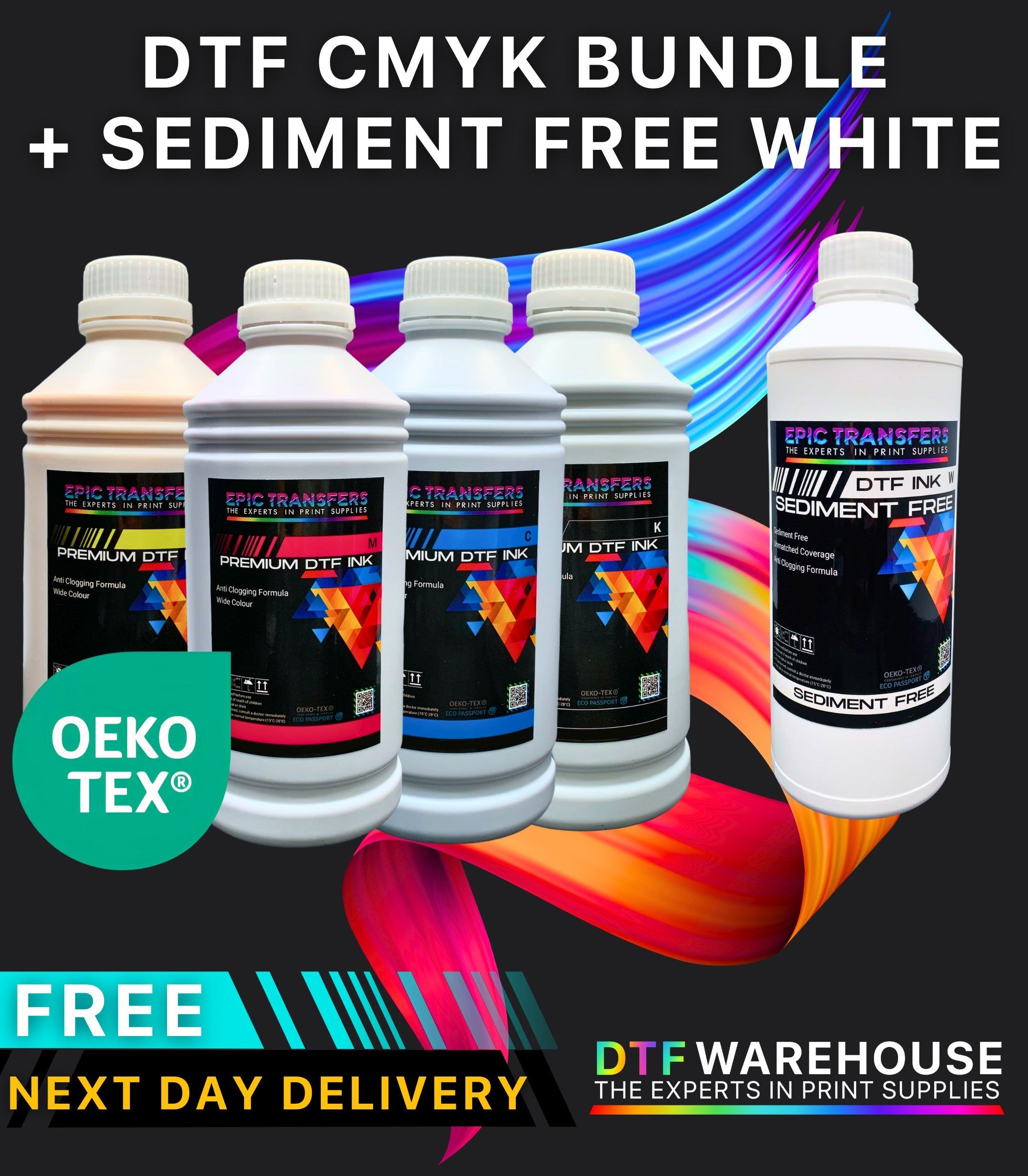 dtf warehouse DTF INK CMYK & White DTF Ink Bundle – DTF Warehouse